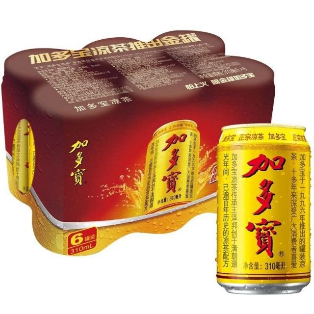 [TKM] 加多宝正宗凉茶 310毫升 罐装 (6can pack) Jia Duo Bao Herbal Tea 310ml Can ...