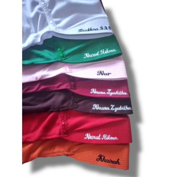 Hijab NAME VEIL FOR SCHOOL CHILDREN CASTUM NAME DRAWN RIBBON MODEL VEIL ...