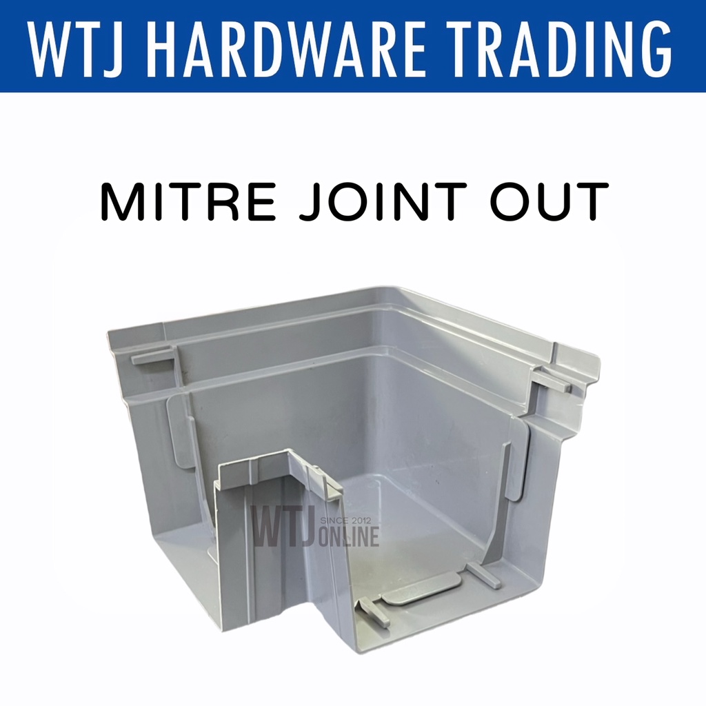PVC Rain Gutter Mitre Joint Bracket End Stopper / PVC Kelabu Salur Air ...