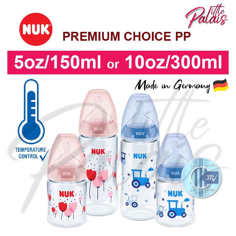 NUK PP Bottle Temperature Control Wide Neck Feeding Bottle Premium Choice [ 5oz/ 10oz ] Milk ...