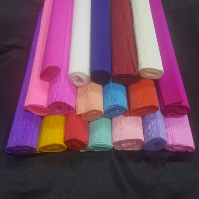 Crepe paper rolls wrapping paper/ kertas crepe 50+-cm × 2.5+-meter ...