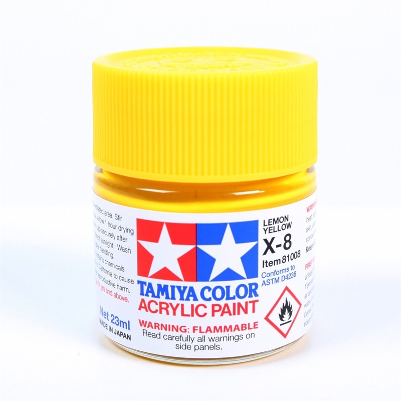 TAMIYA ACRYLIC PAINT X-8 LEMON YELLOW-READY STOCK | Shopee Malaysia