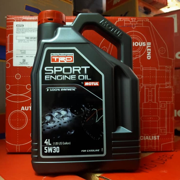 5W30 TOYOTA MOTUL TRD GASOLINE 100% SYNTHETIC ENGINE OIL ( 4 Liter ...