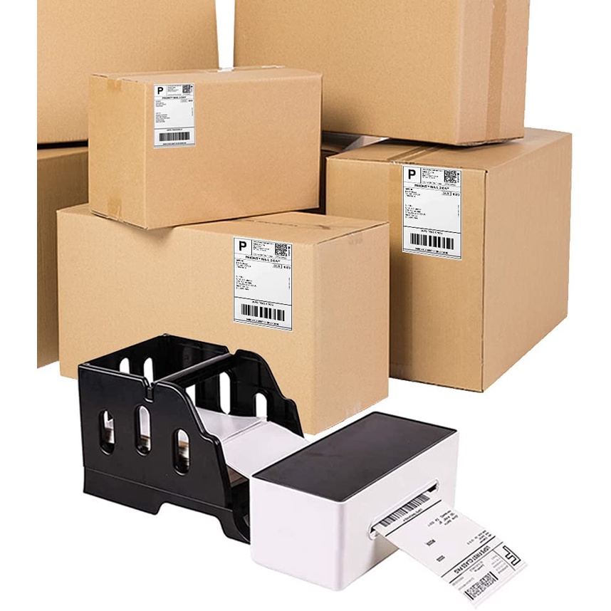 500pcs Thermal Sticker A6 Paper Roll Fold Stack Airway Bill Sticker ...