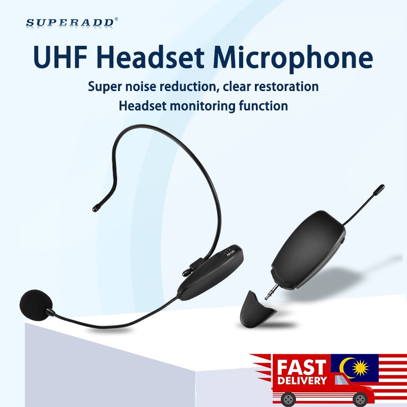 UHF Wireless Microphone Teacher Small Speaker Headset Microphone Stage ...