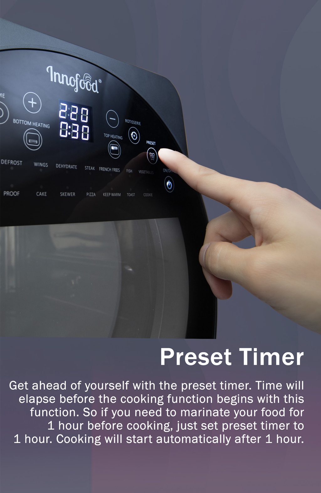 Innofood 16in1 Digital Air Fryer Oven With Fermenting And Dehydrating ...