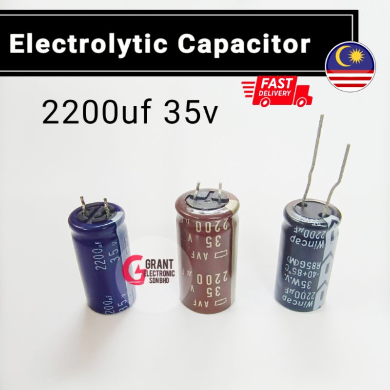 Electrolytic Capacitor 2200uf 35v Ecap Condenser Japan AVF Matshushita ...