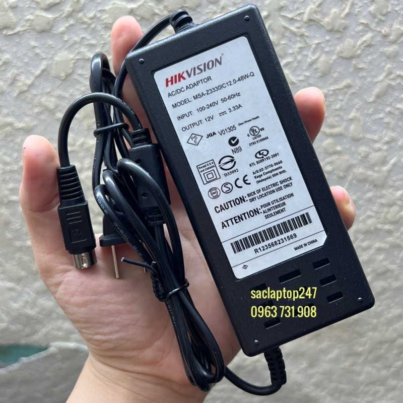 Good Quality Hikvision Camera Recorder 12v 3.33A 4 Pin Power Adapter ...
