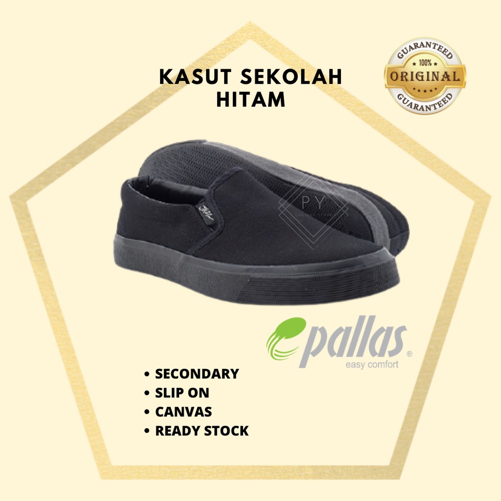 407-0112ABK- KASUT SEKOLAH JENAMA PALLAS JAZZ KASUT HITAM BERSARUNG ...