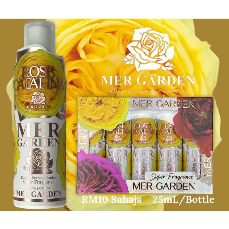 🇲🇾 30gm/25ml MER GARDEN FRAGRANCE Perfume Pelbagai Variasi Bau Rose ...