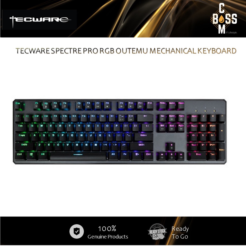 *ORIGINAL* TECWARE SPECTRE PRO RGB OUTEMU MECHANICAL KEYBOARD | Shopee ...