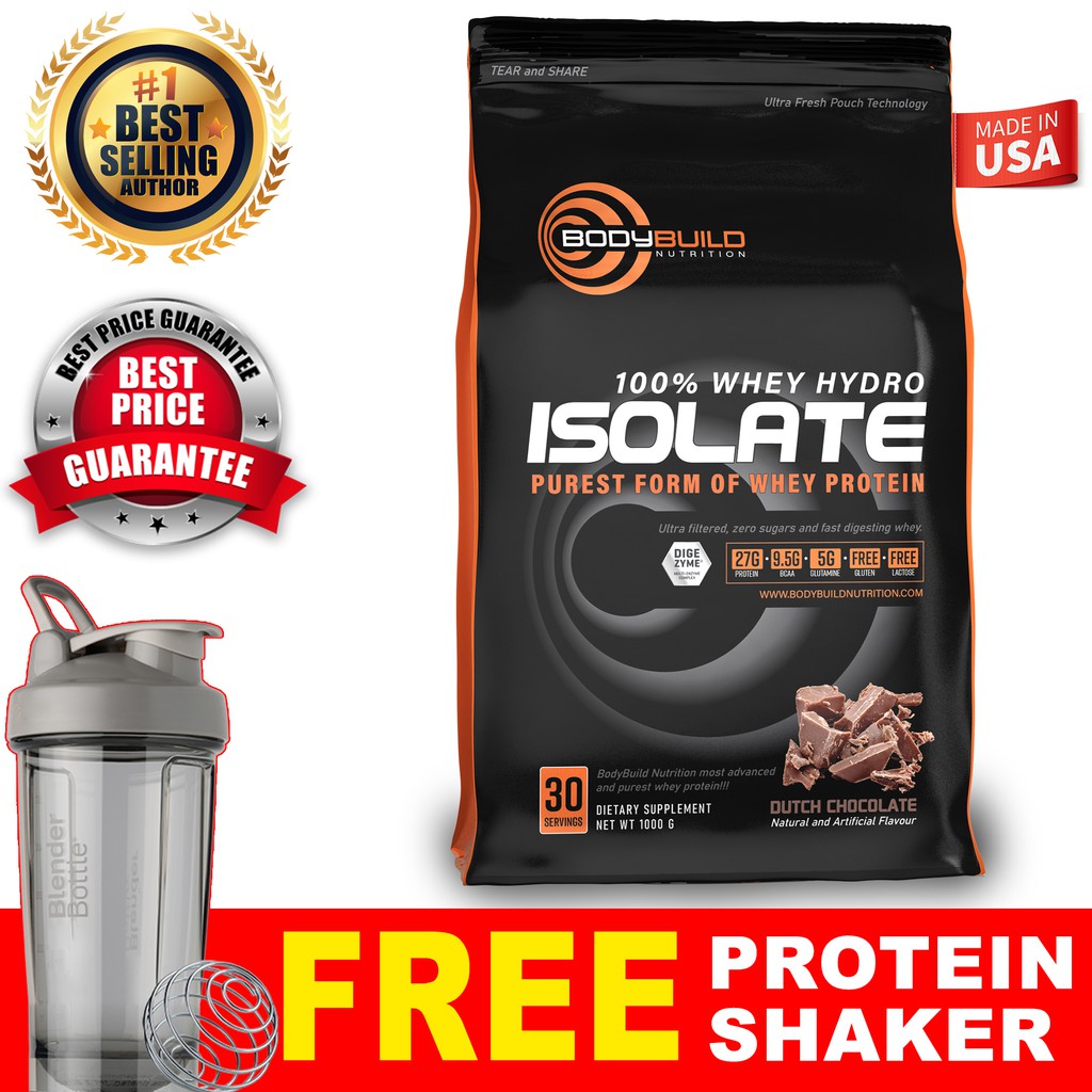 BodyBuild 100% Whey Hydro Isolate 2.2lbs Purest Form Of Whey Isolate ...