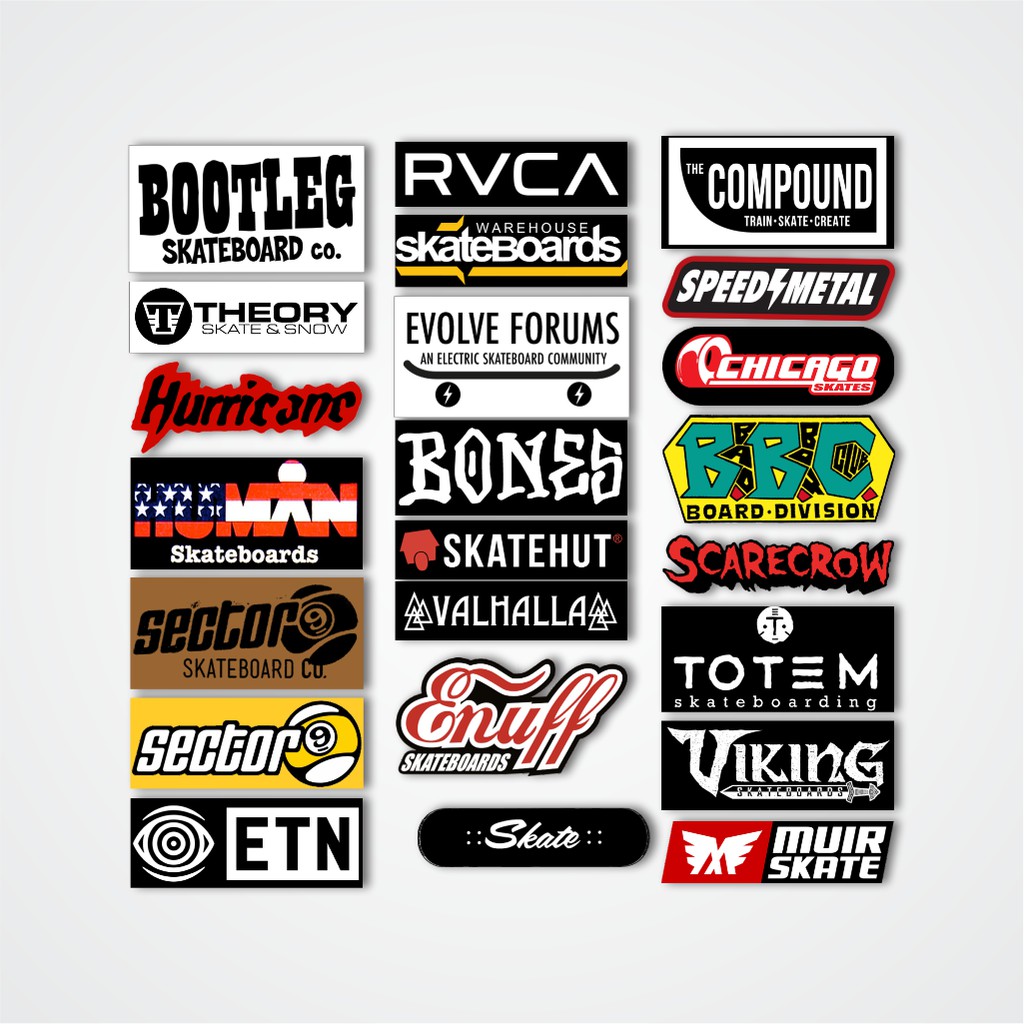 Skate mix brand distro Sticker/Sticker pack | Shopee Malaysia