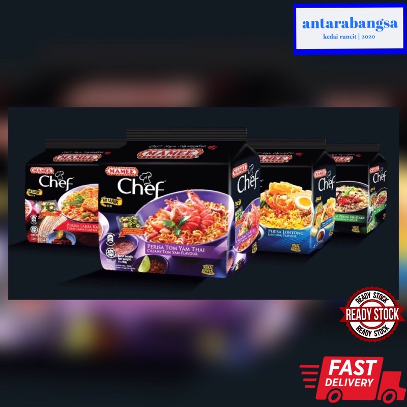 Mamee Chef Pack Instant Noodle Mi Segera Mi Tarik 拉面 4pack | Shopee ...