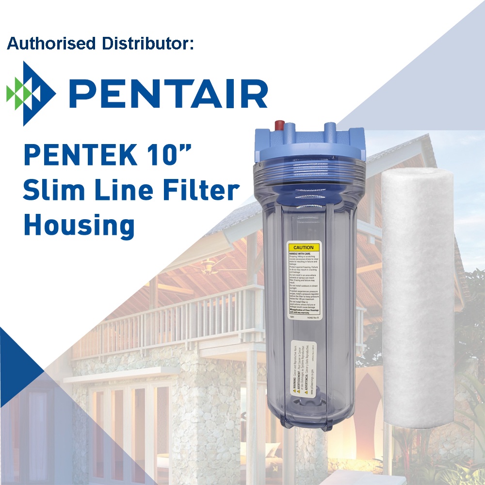 PENTAIR 158214-S-E SlimLine 10inch Water Filter Housing System c/w ...