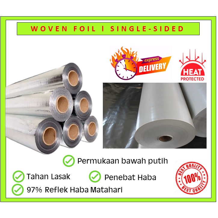 Aluminium Woven Foil/ Aluminium Foil /Penebat Haba/White Surface ...