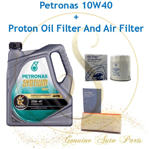 Petronas Syntium 800 10W40 Semi Synthetic Engine Oil 4L FREE Oil Filter ...