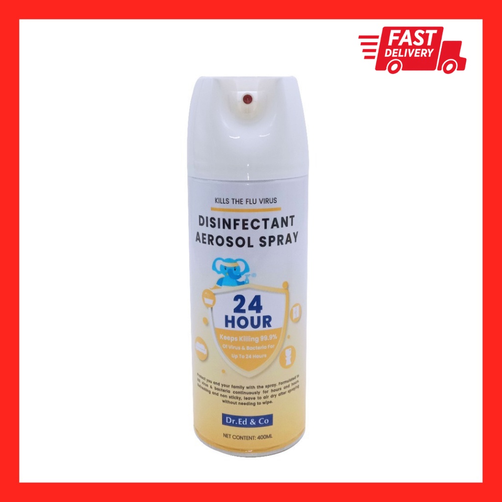 DR.ED & CO DISINFECTANT AEROSOL SPRAY 400ML [60% ALCOHOL][EXP:03/2025 ...