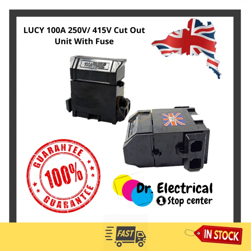 Stock item TNB LUCY 100A 250V/ 415V Cut Out Unit With Fuse | Shopee ...