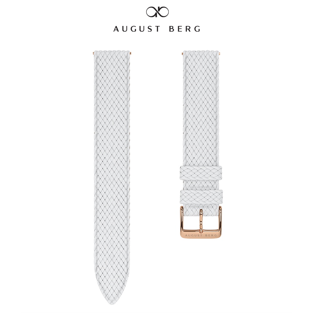 August Berg White Perlon Rose Gold Buckle Watch Strap | Shopee Malaysia