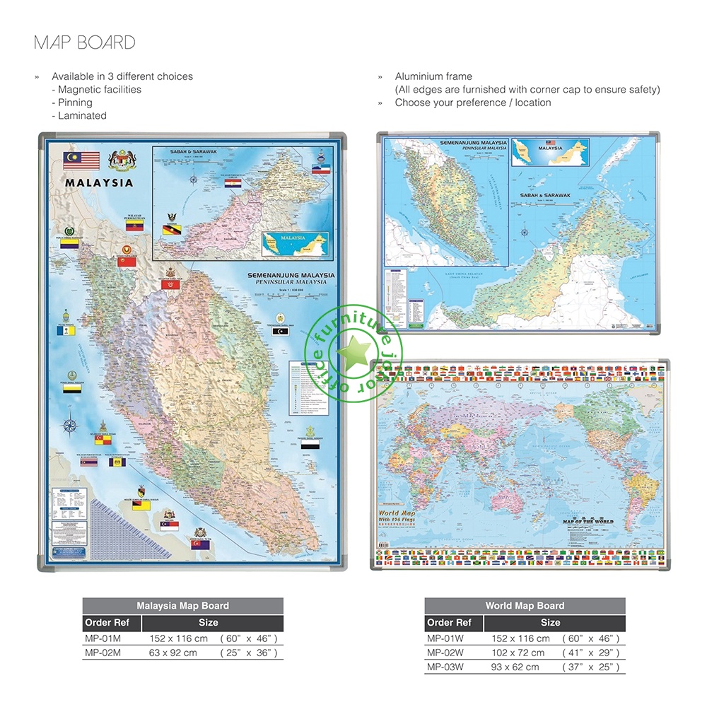 FY 37.46 Malaysia Map Board / Papan Peta Malaysia | Shopee Malaysia