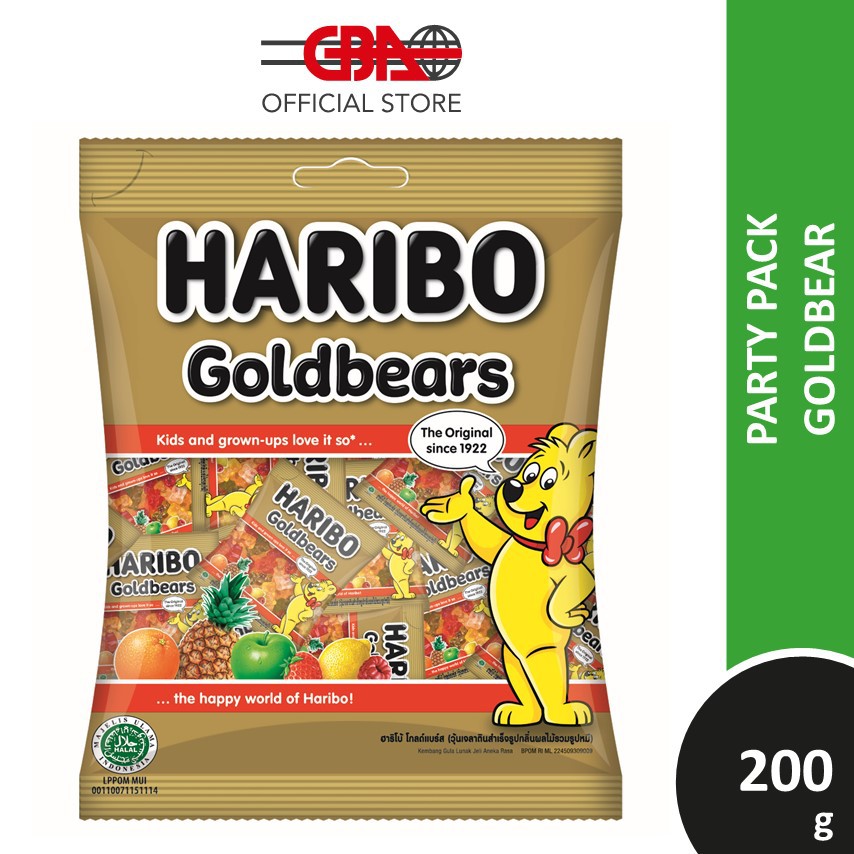 Haribo Gummy Candy 200g - Gold Bear | Shopee Malaysia