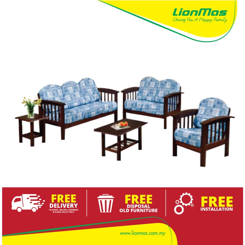 Wooden Sofa Set - Coffee Side Table | Shopee Malaysia