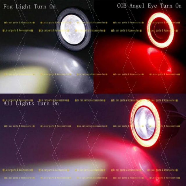 Sport Light Fog lamp Led Angle Running Daytime daylight Halo ring Motor ...