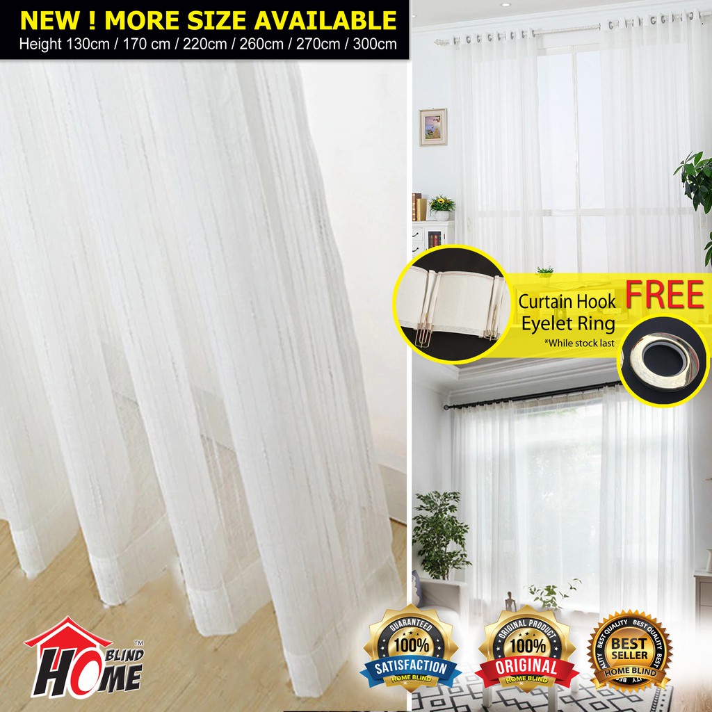 [HOME BLIND] TURKEY Sheer Window Curtain / Langsir Tingkap & Pintu ...