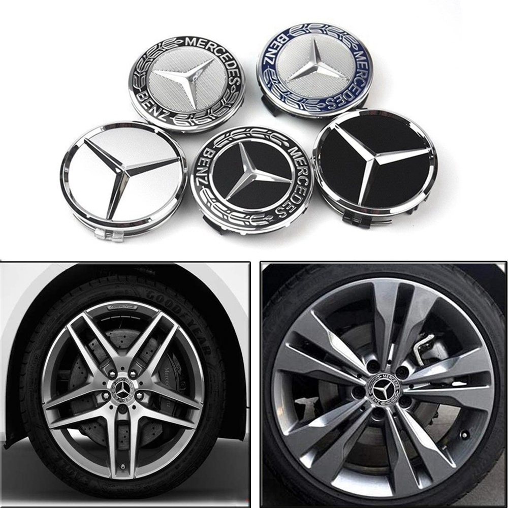4Pcs Wheel Center Cover Replacement for Mercedes Benz 75mm/2.95inch ...