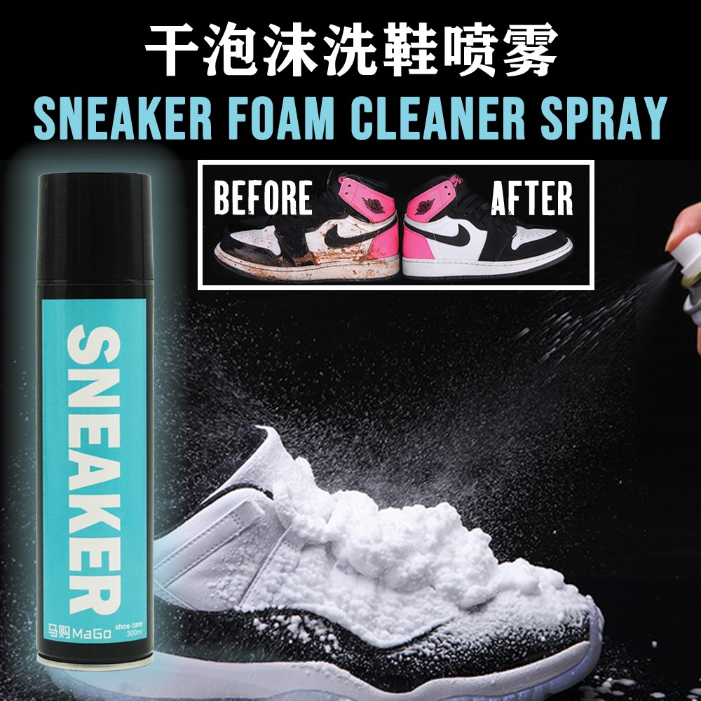 Sneaker Foam Cleaner Spray Shoes Cleaning Anti Stain Cleaner Pembersih ...