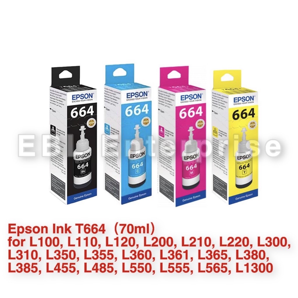 Epson lnk T664 Series for Printer L220 / L210 / L360 | Shopee Malaysia
