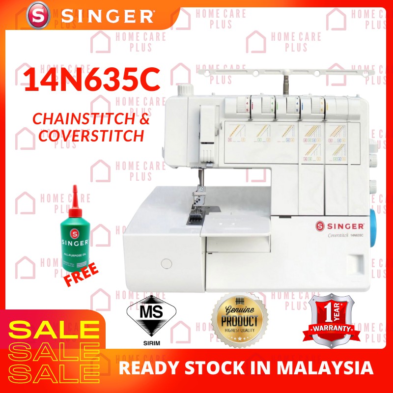 (Malaysia Set) Singer 14N635C Chainstitch and Coverstitch Machine ...