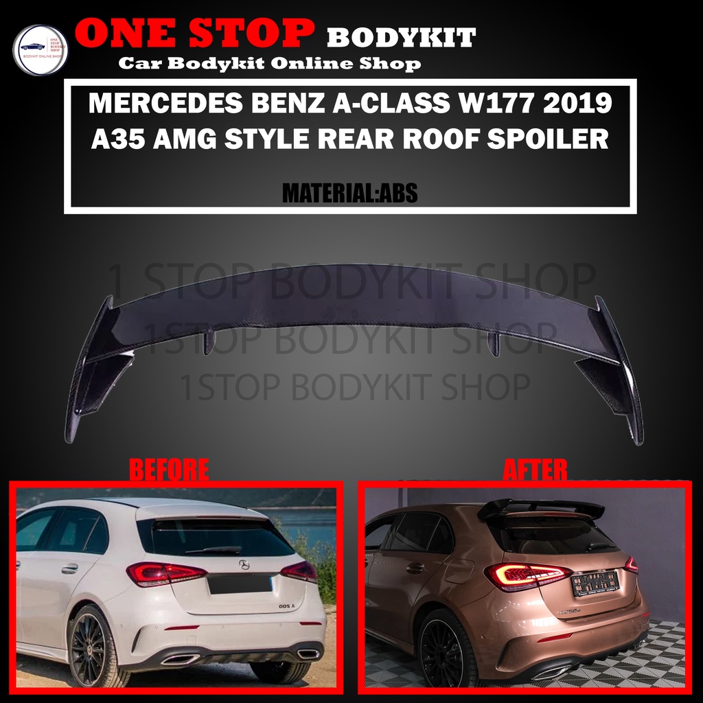 MERCEDES BENZ A-CLASS W177 2019 A35 A45 S AMG STYLE REAR ROOF SPOILER ...