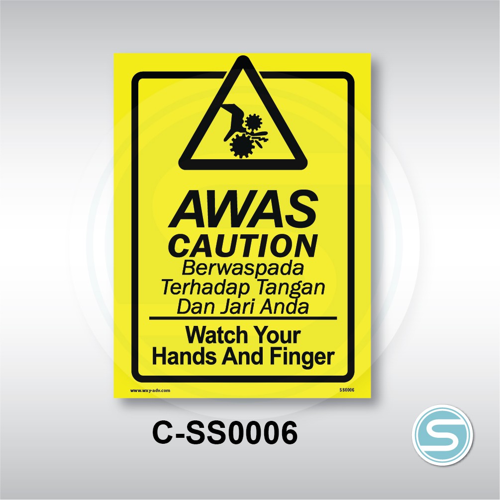 Safety Sign Sticker warning stickers Notice Sign bahaya awas danger ...