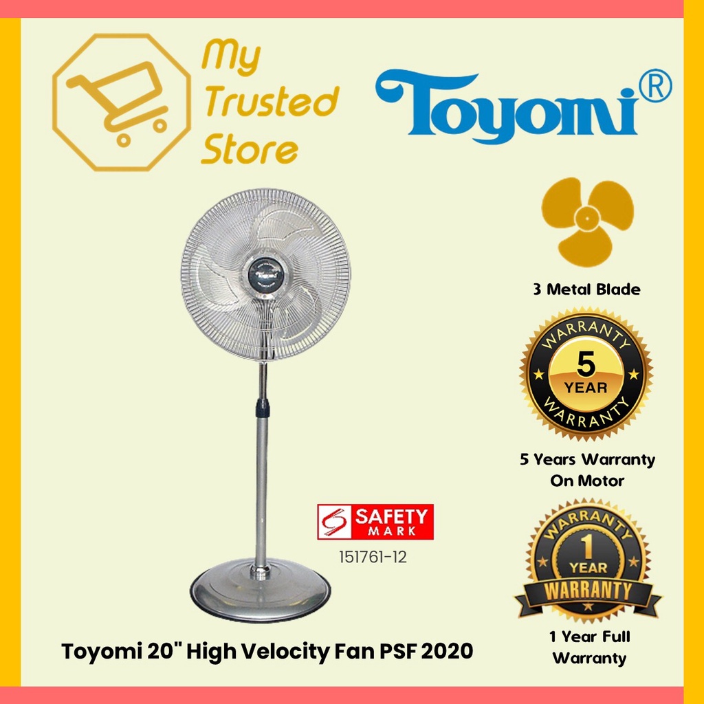 Toyomi 20" Power Stand Fan [PSF-2020] | Shopee Malaysia