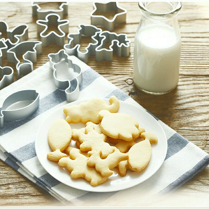 Christmas Gingerbread Man Angel Fish Stainless Steel Cookies Cutter ...
