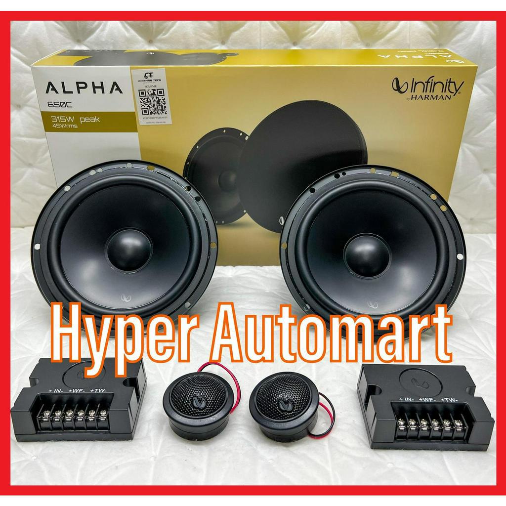 Infinity Original Car Alpha 6.5"Inch 2-Way Component Speaker (650C ...
