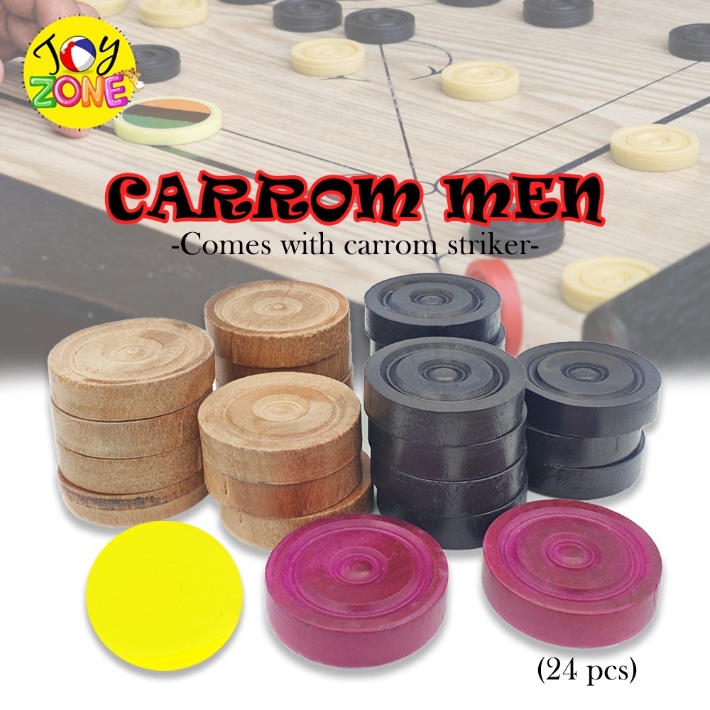 Concord Carrom Men Set With Striker/Set Buah Karom Concord - 24Pcs ...