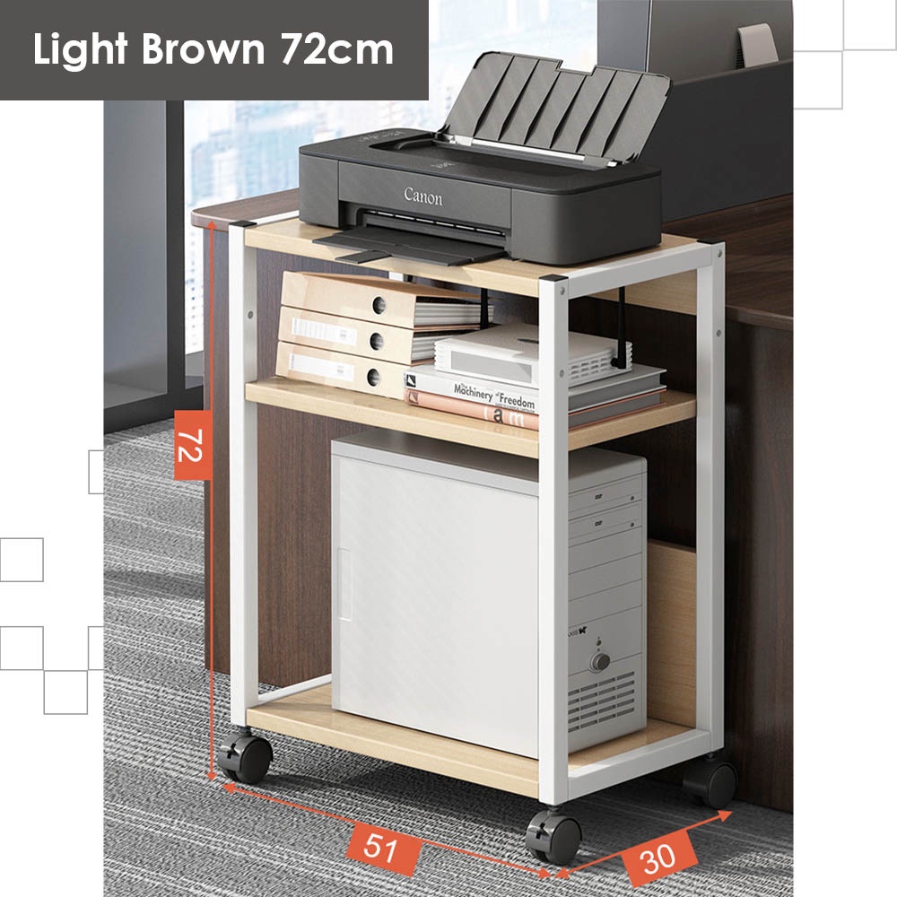 Encora Multipurpose Storage Rack Printer Shelf Simple Office Bookshelf ...