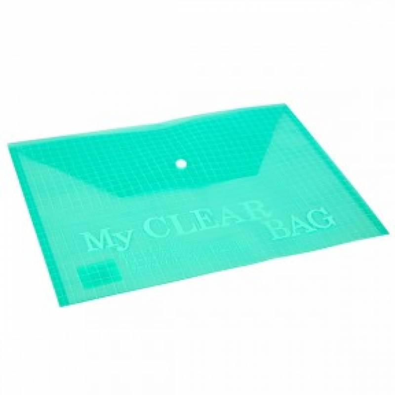 My Clear Bag Button File Folder A4 Size Stationery Pencil Pen Gift Set ...