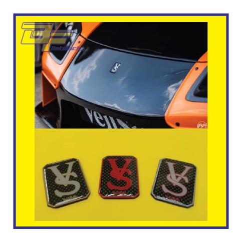 JDM Veilside Front Bumper Badge Real Carbon Badge Epoxy VeilSide Copper ...