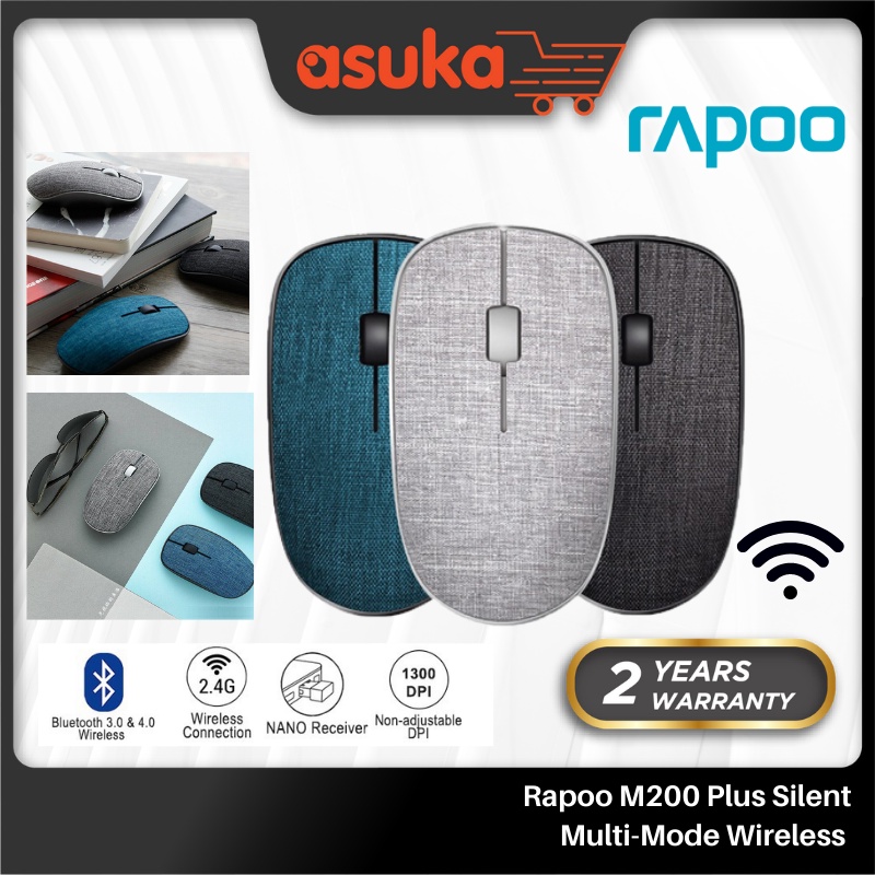 Rapoo M200 Plus Silent Multi-Mode Wireless Bluetooth 4.0/ Wireless 2 ...