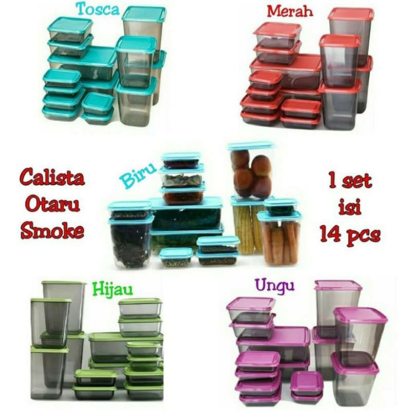 Set Of Calista Otaru Jars Contents 14 pcs Food Container Set Contents ...