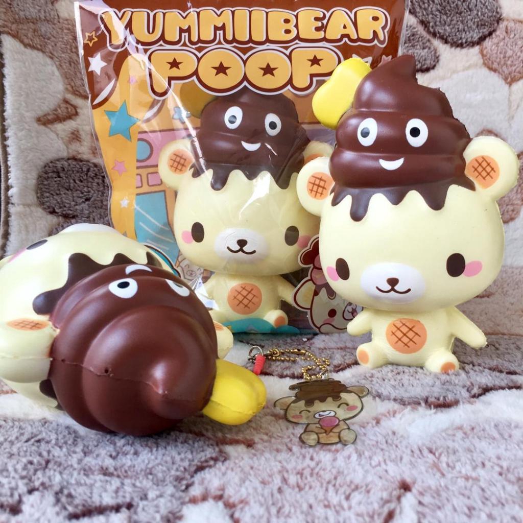 Super cute Yummiibear Mascot Poop with Eyes Squishy, 14cm squishy, Soft ...