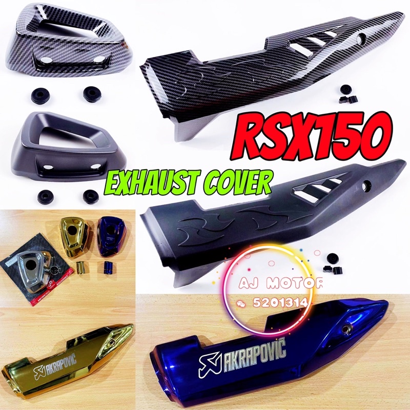 RSX150 WINNER X EXHAUST END CAP SIDE COVER CARBON TITANIUM BLACK HONDA ...