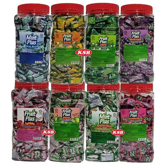 【1kg】350 pcs+- Fruit Plus Apple/Blackcurrant/Lychee/Orange/Cool Blue ...