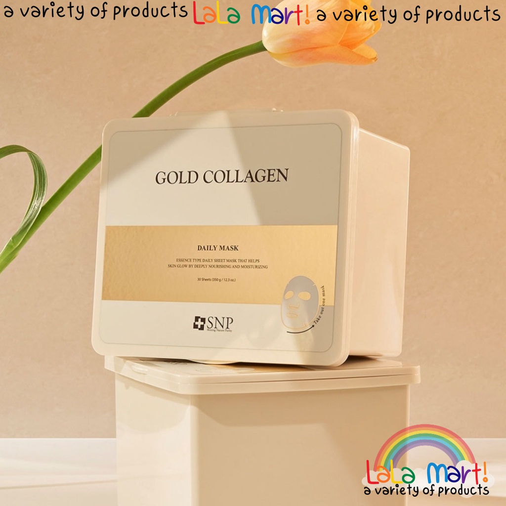[Made in Korea] SNP Gold Collagen Daily Mask Pack 350g (30 Sheets ...