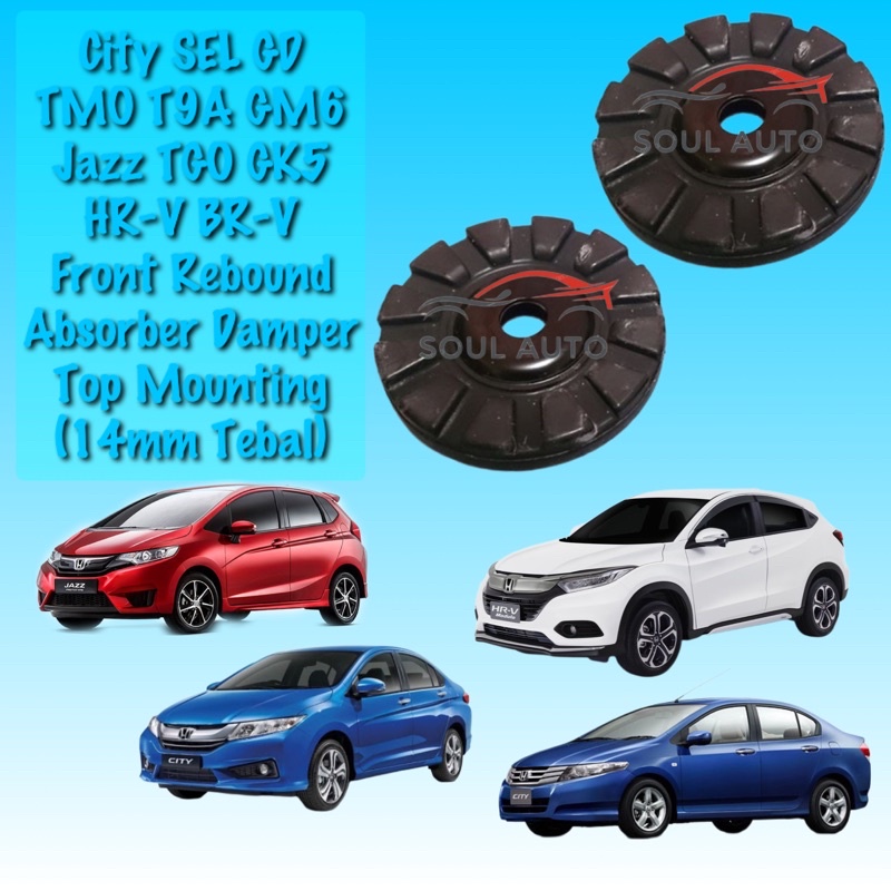 14mm Tebal Honda City Jazz CRZ HRV BRV Insight Front Rebound Absorber ...