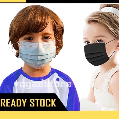 50pcs 3 Layers Kids Face Mask Disposable Safety Mask Child Protective ...